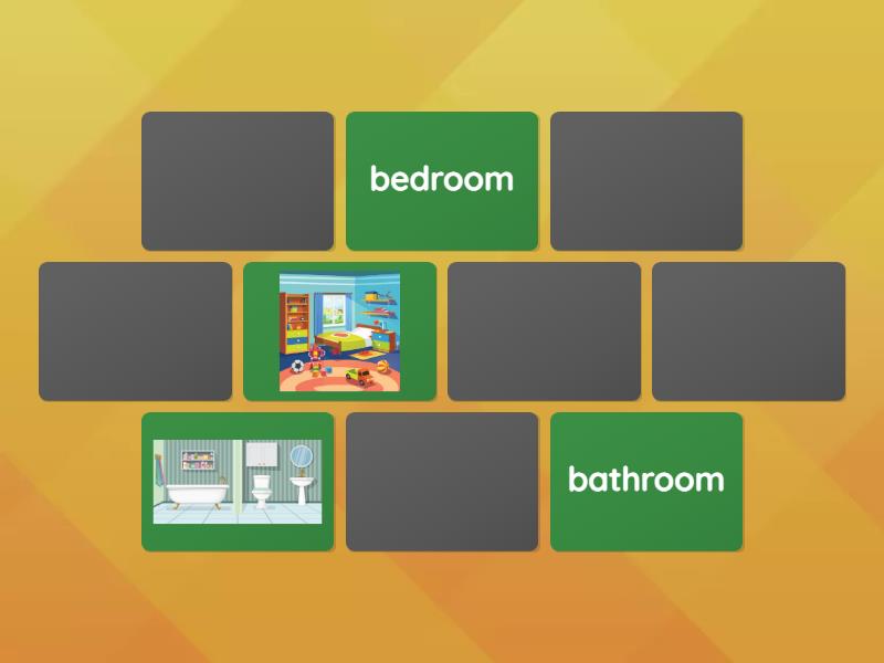 Rooms In The house Game 2 - Matching pairs