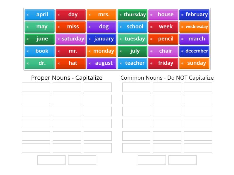 Capitalizing titles, days and months - Group sort