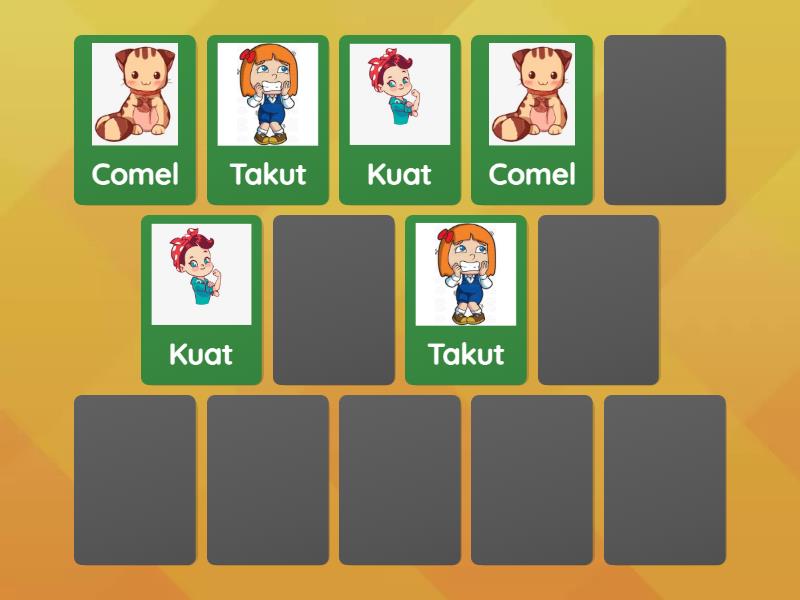 Kata Adjektif Sifat - Matching pairs