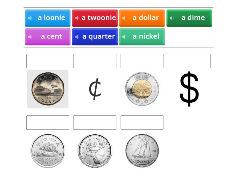 Canadian money - Match up