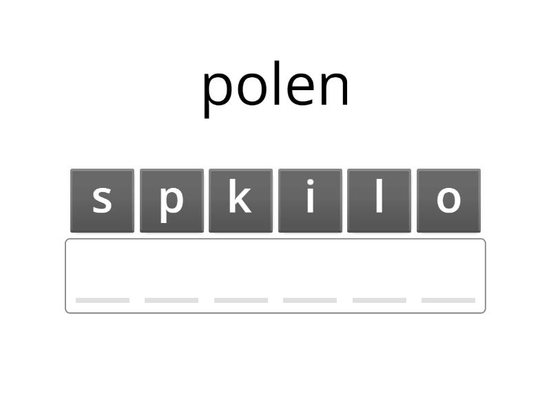 words po polsku i po niemiecku - Anagram