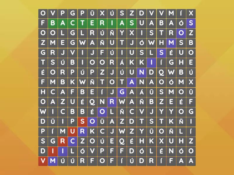 SOPA DE LETRAS MICROORGANISMOS - Wordsearch