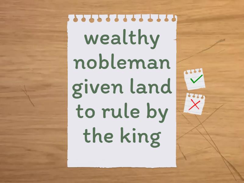 Middle Ages Vocabulary Review - Flash cards