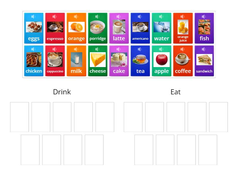 Eat/drink - Group sort