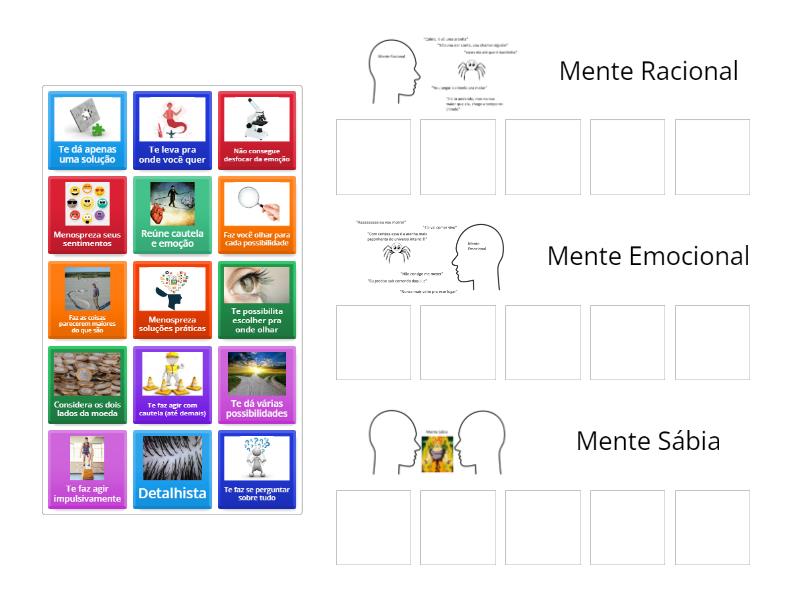 Mente Racional x Mente Emocional - Group sort