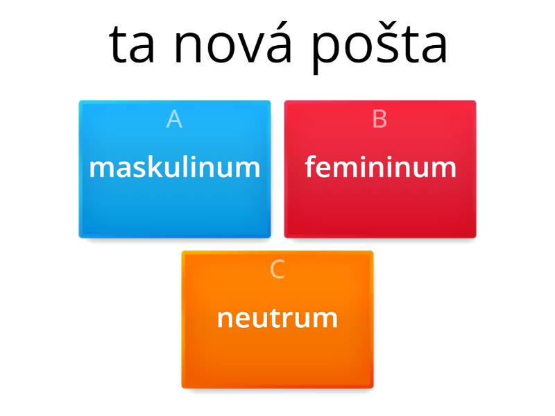 Maskulinum, femininum, neutrum? - Quiz