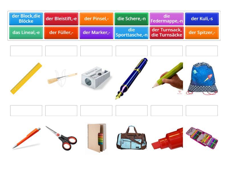 Schulsachen - Match up