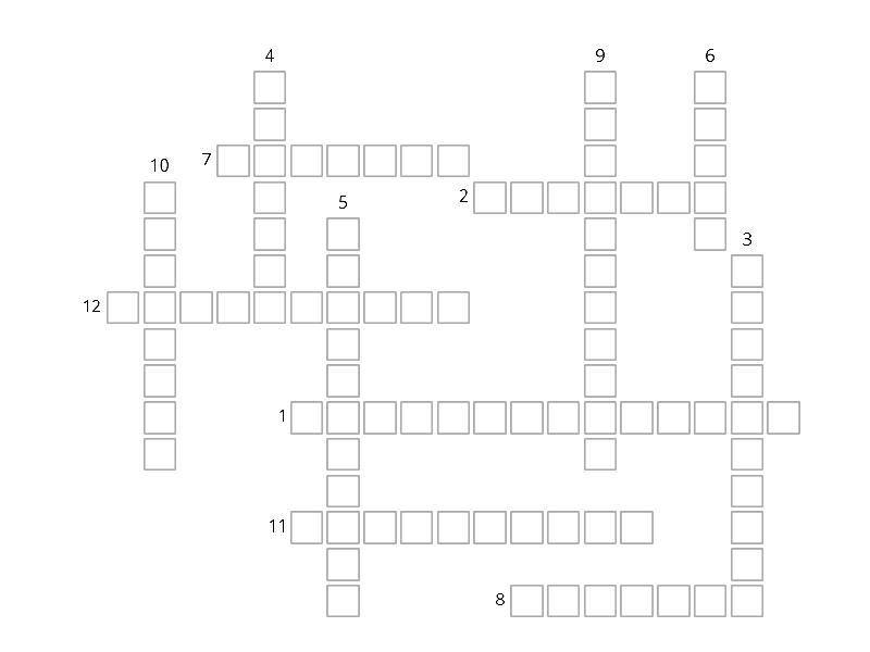 Unit 3E Word Formation Crossword