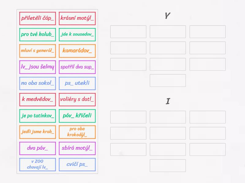 Vzor PÁN - Group sort