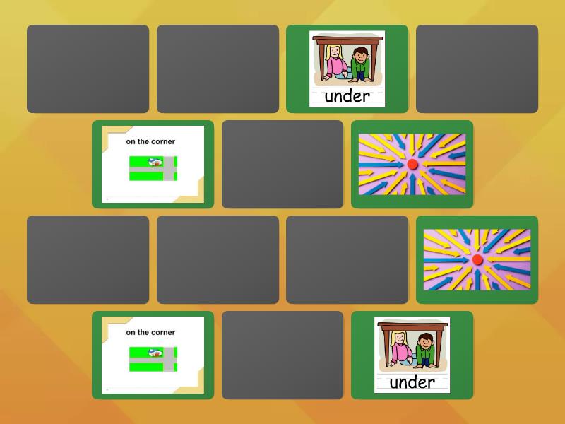 Preposiciones de lugar - Matching pairs