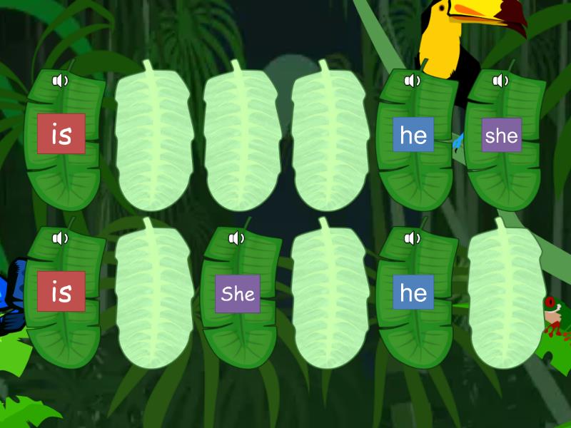 KG1 sight words game - Matching pairs