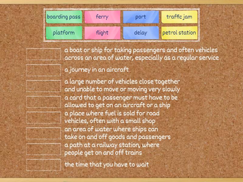 Open World B1 Unit 10 Vocabulary - Match up