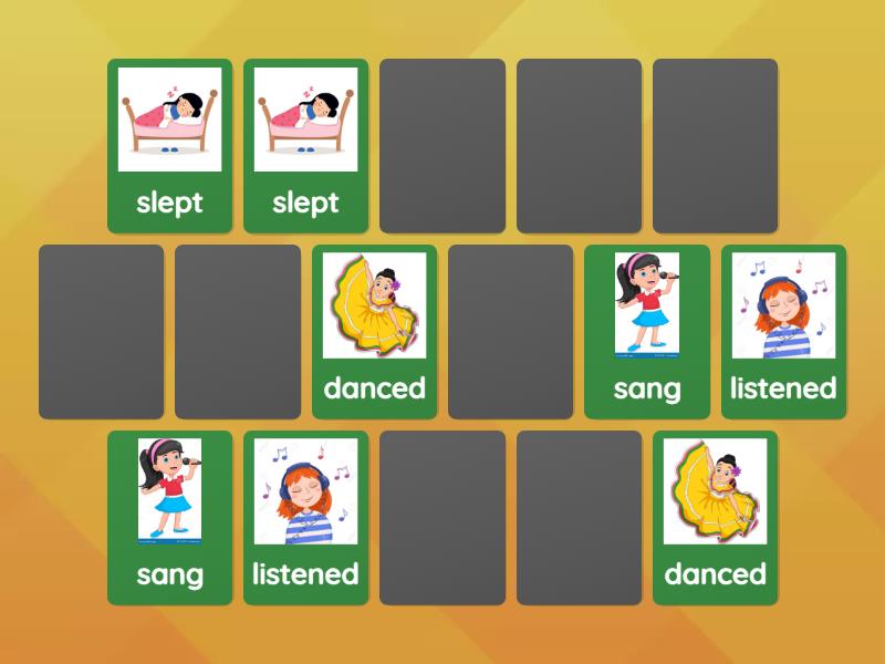 verbs past simple - Matching pairs