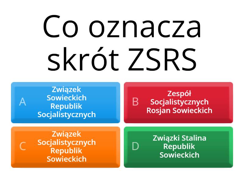 ZSRS - Quiz