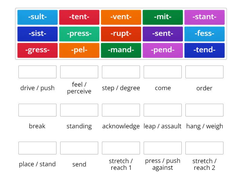WRS 2.4: Word Elements Bases - Match up