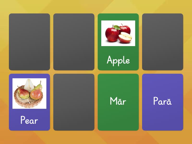 Fruits - Matching pairs