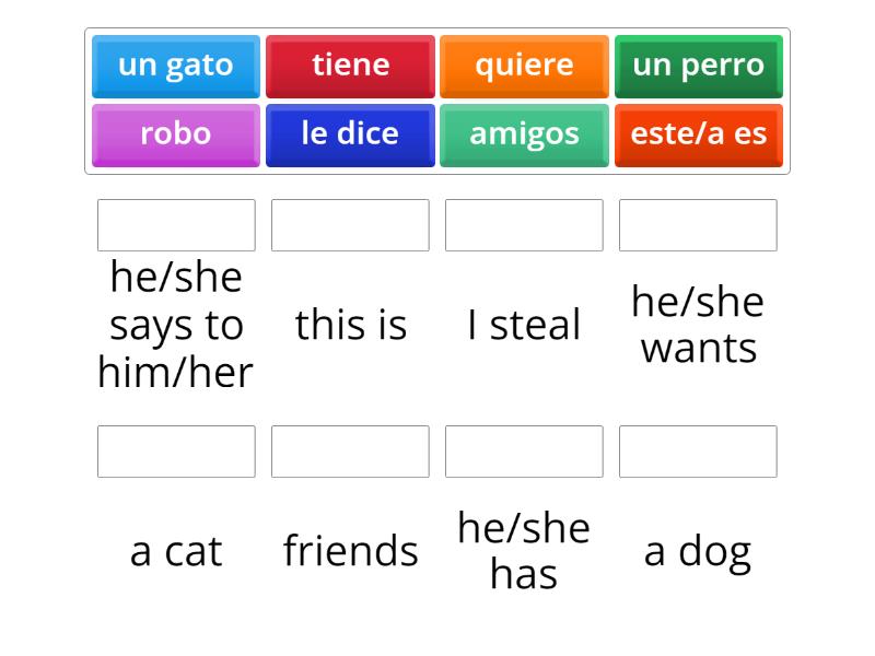 Juan quiere un perro - Match up