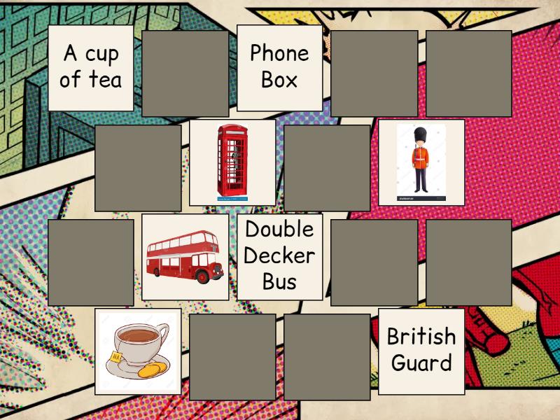 British Symbols - Matching pairs
