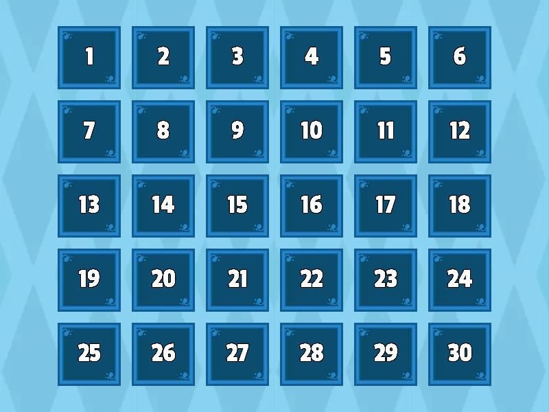 Lesson 6, Numbers 1 to 30 - Abrecajas