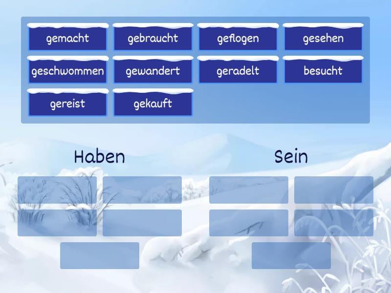 KAPITEL 10 Mit haben oder sein? - Group sort