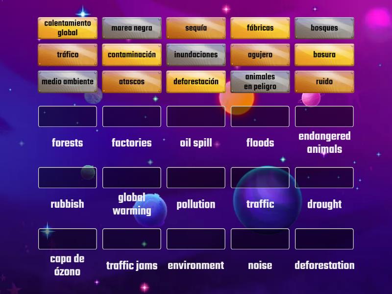 El medio ambiente - Match up