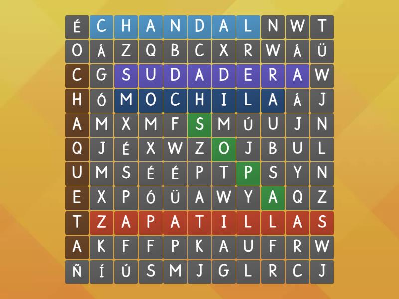 Busca las palabras - Wordsearch