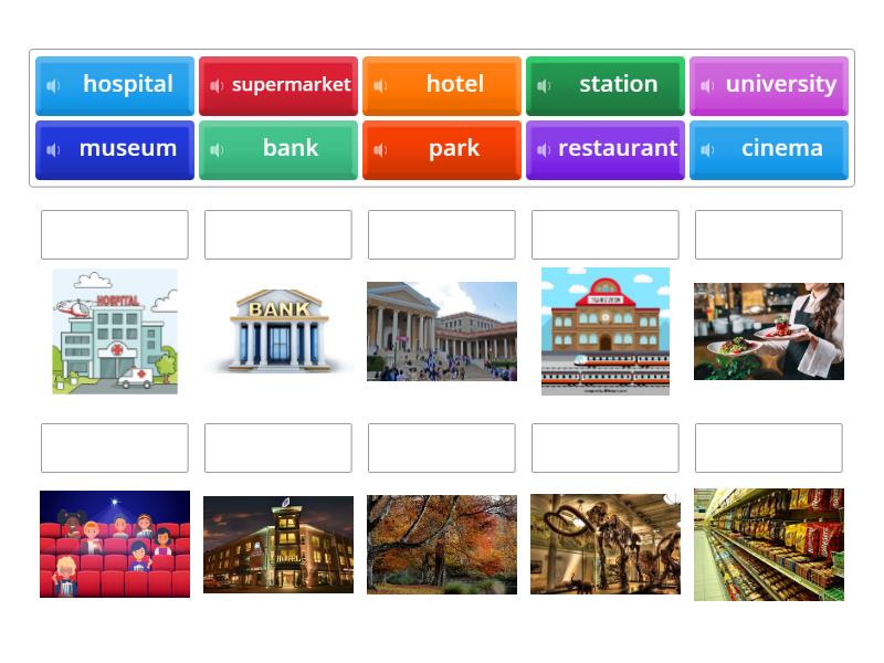 Places in town - Match up