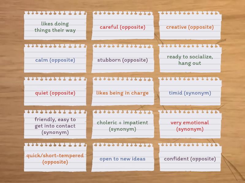 Behaviour_syn,antonyms - Flip tiles