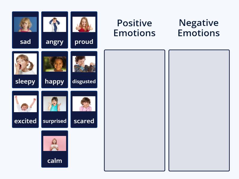 Positive and Negative Emotions - Group sort