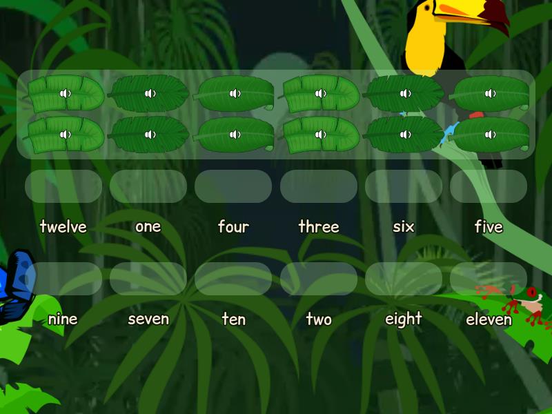 FF2 number words 1-12 - Match up