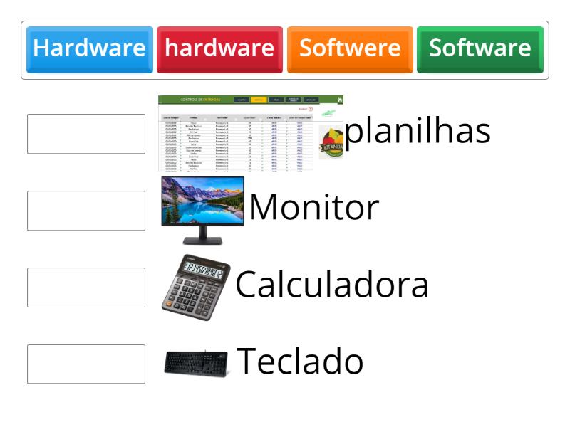 exemplos de hardware e software - Match up