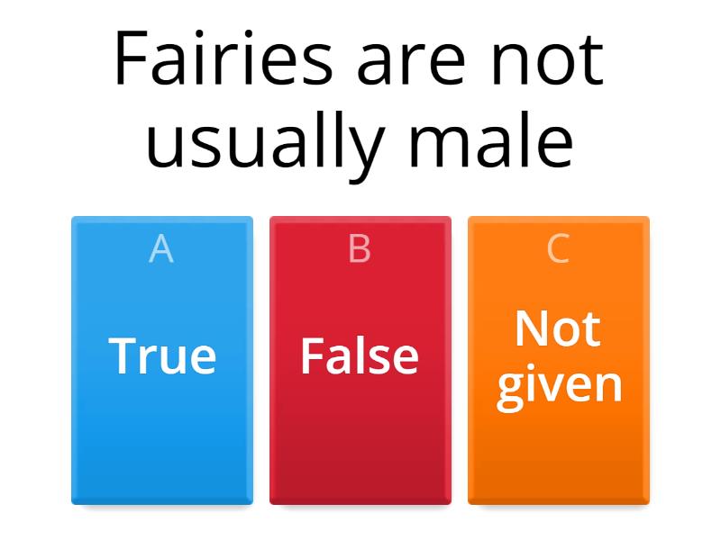 The legend of fairies - Quiz