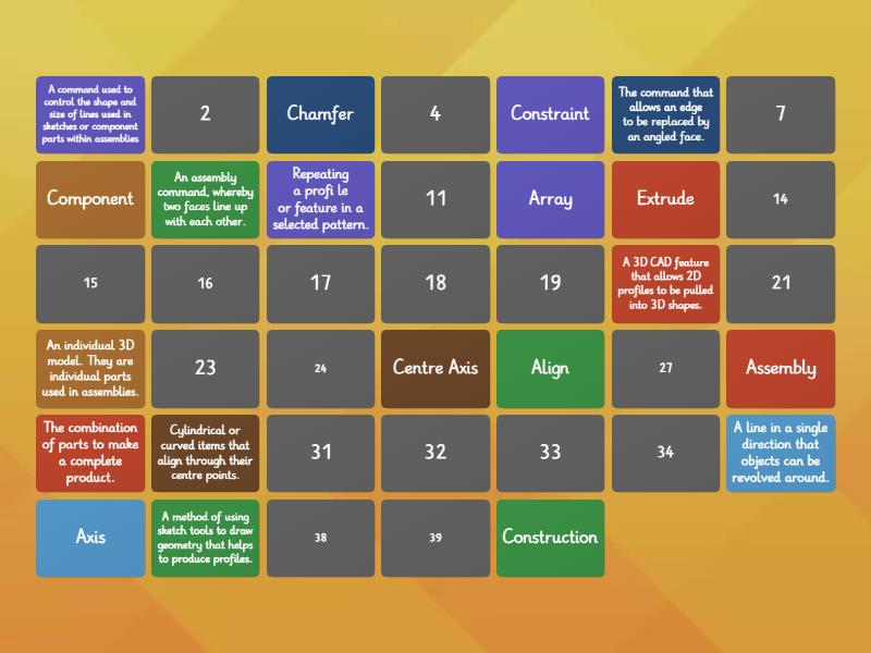CAD Terms - Matching pairs