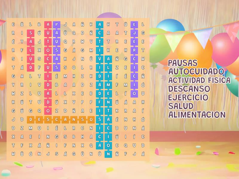 Salud - Sopa de letras