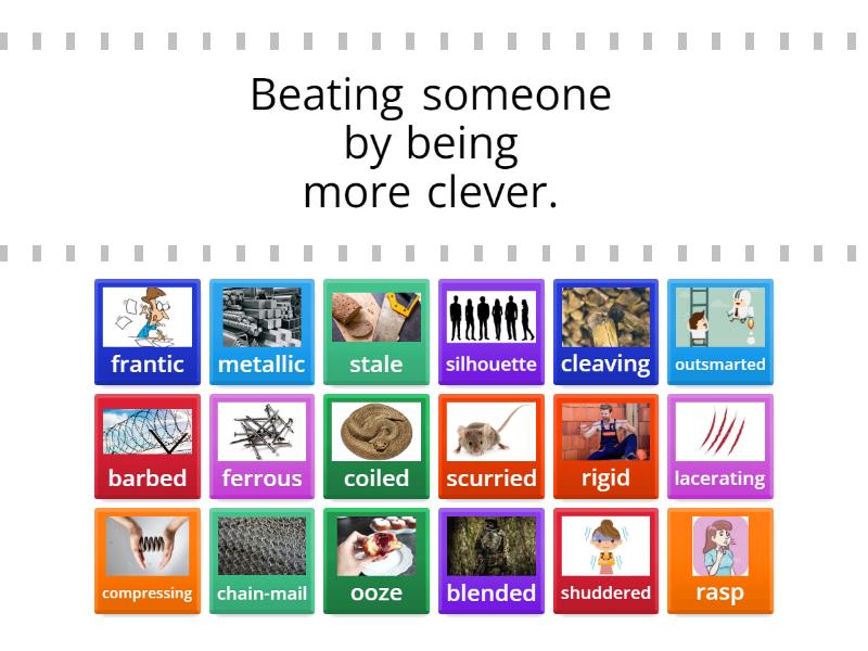 Suspense story vocabulary - Find the match