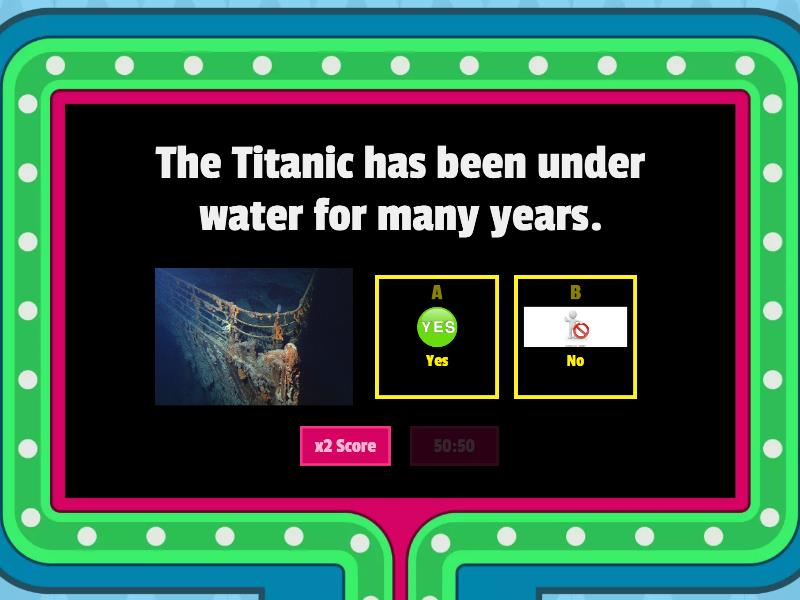 Titanic L10 Quiz - Gameshow quiz