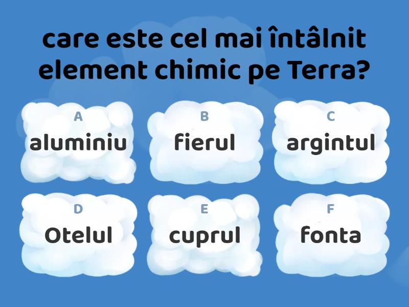 MATERIALE METALICE - Quiz