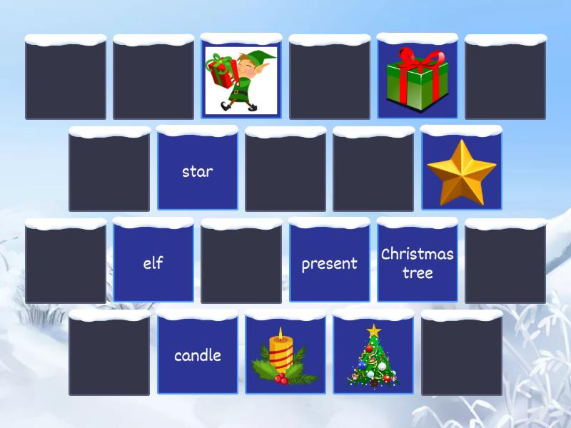 P2 Christmas Vocabulary Game - Matching pairs