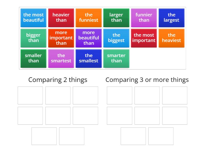 Comparatives / superlatives - Group sort