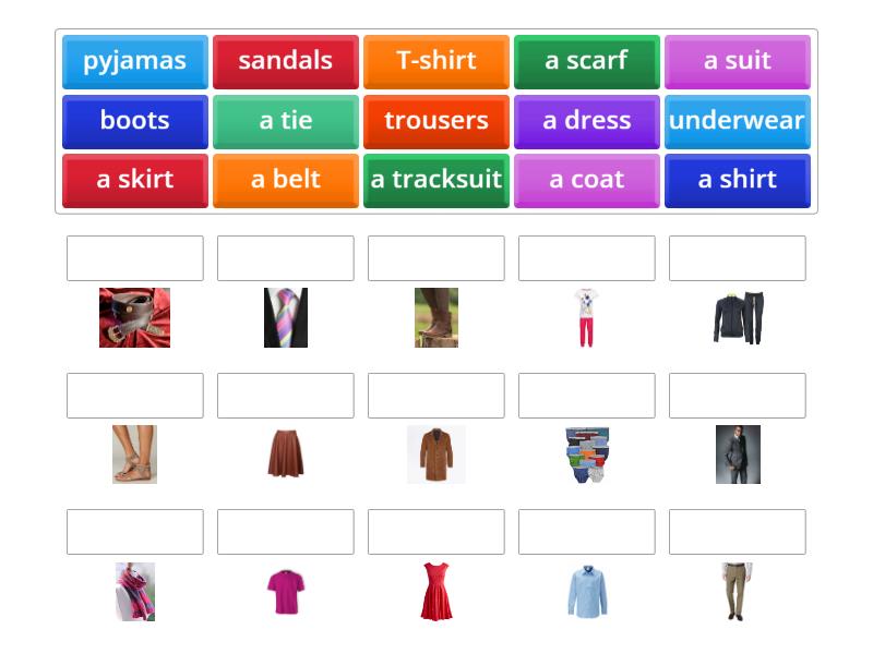 Clothes Pre-Intermediate - Match up