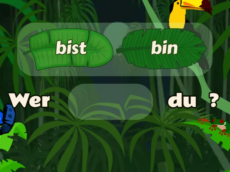 Wer bist du ? - Complete the sentence