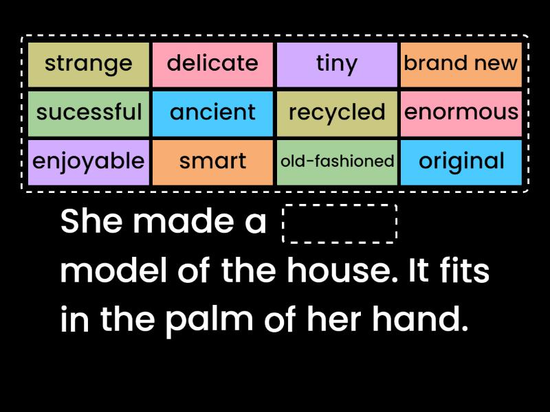 Creativity: Adjectives - 3rd Adol Junior - Complete the sentence