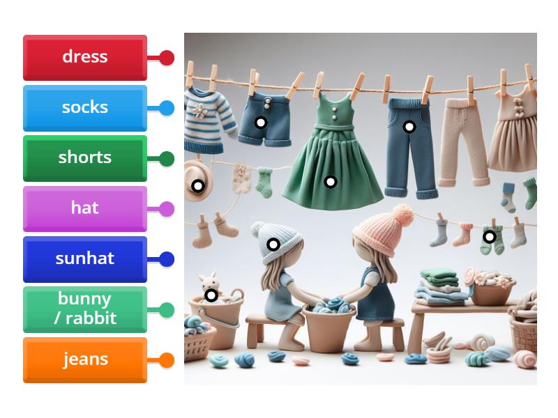 Clothes Matching Game - Labelled diagram