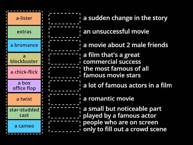 movie vocabulary - Match up