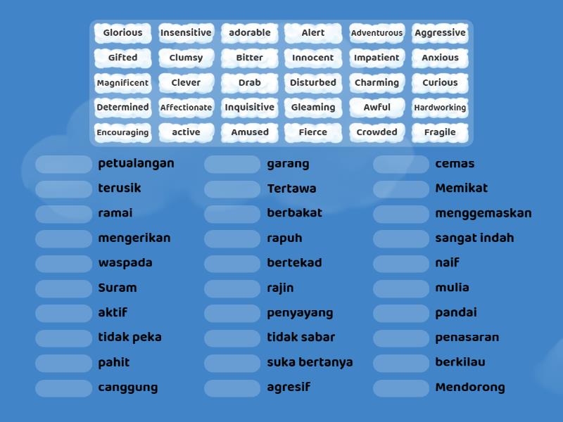 Adjective - Match up