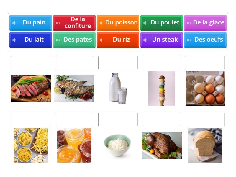 les aliments - Match up