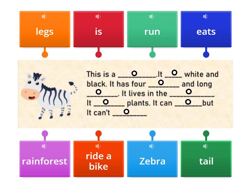 Zebra - Labelled diagram