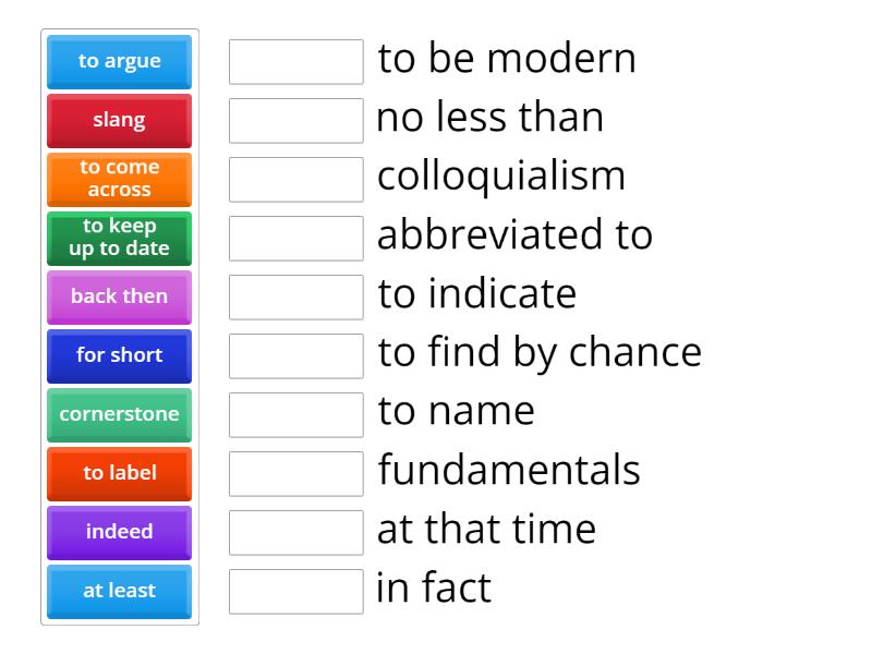 How a dictionary works - Match up