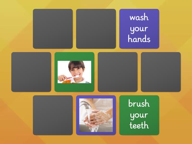 Matching Game - Personal Hygiene - Parejas