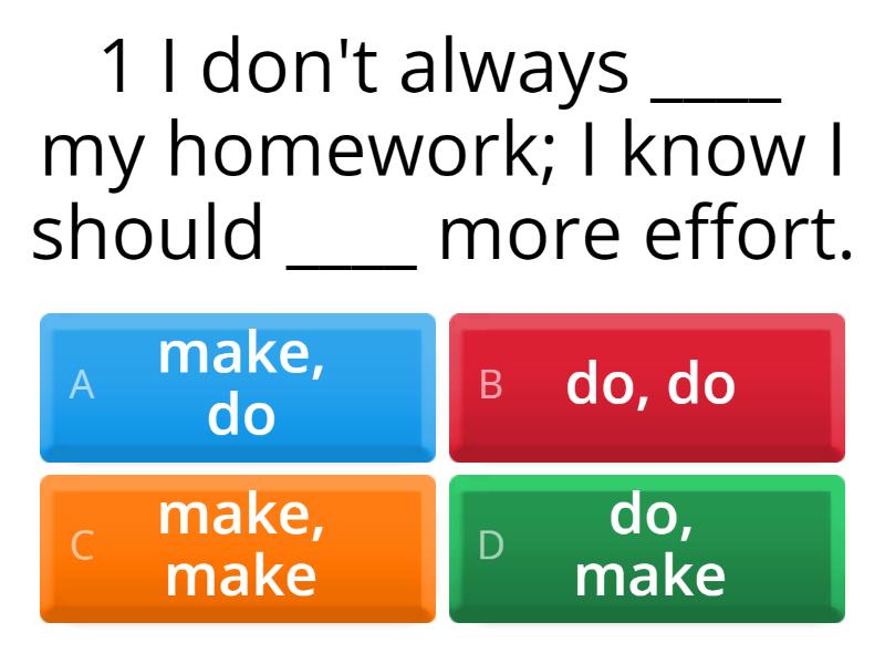Make/ do Roadmap B2+ Unit 6B Revision - Quiz